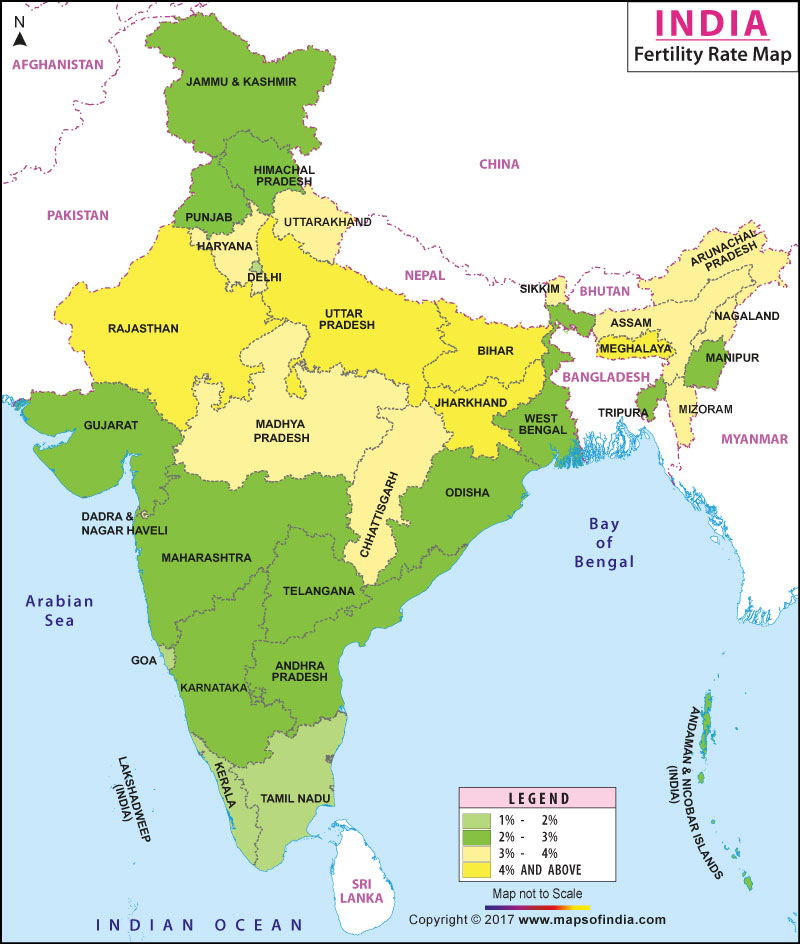Fertility Rate Map India Fertility Rate Fertility Rate Map India Fertility Rate