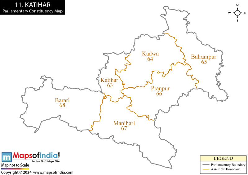 Katihar Parliamentary Constituency Map Election Results And Winning Mp