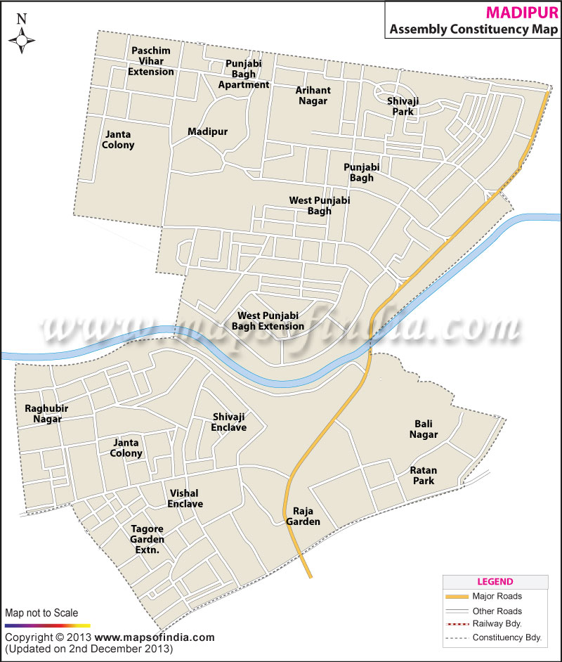 Madipur Assembly (Vidhan Sabha) Election Results 2015, Constituency Map ...