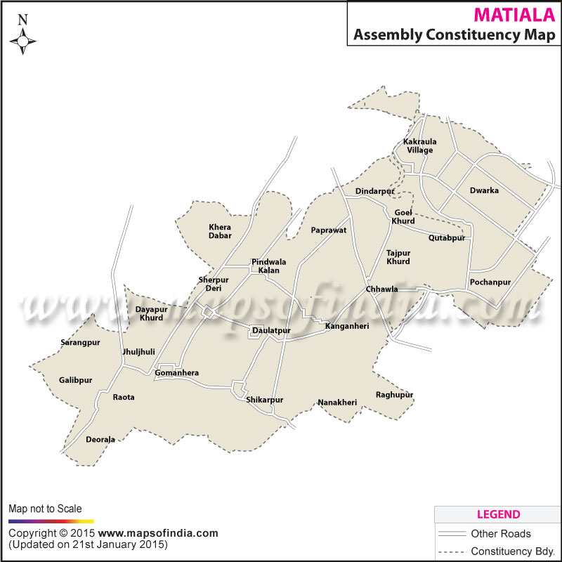 Matiala Assembly (Vidhan Sabha) Election Results 2015, Constituency Map ...