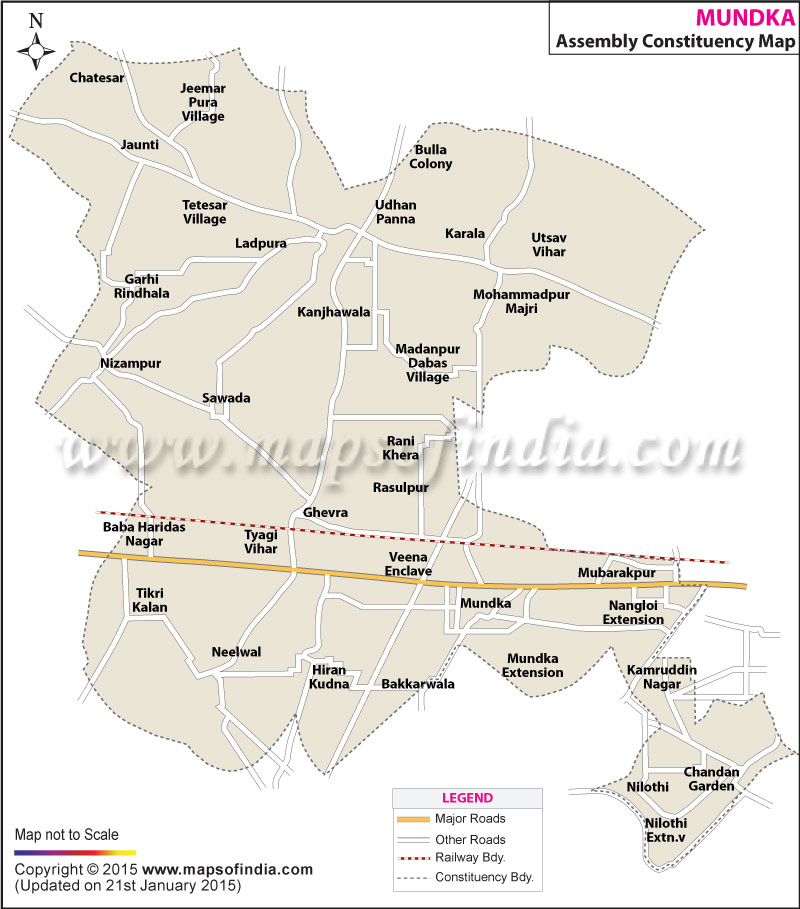 Mundka Assembly (Vidhan Sabha) Election Results 2015, Constituency Map ...