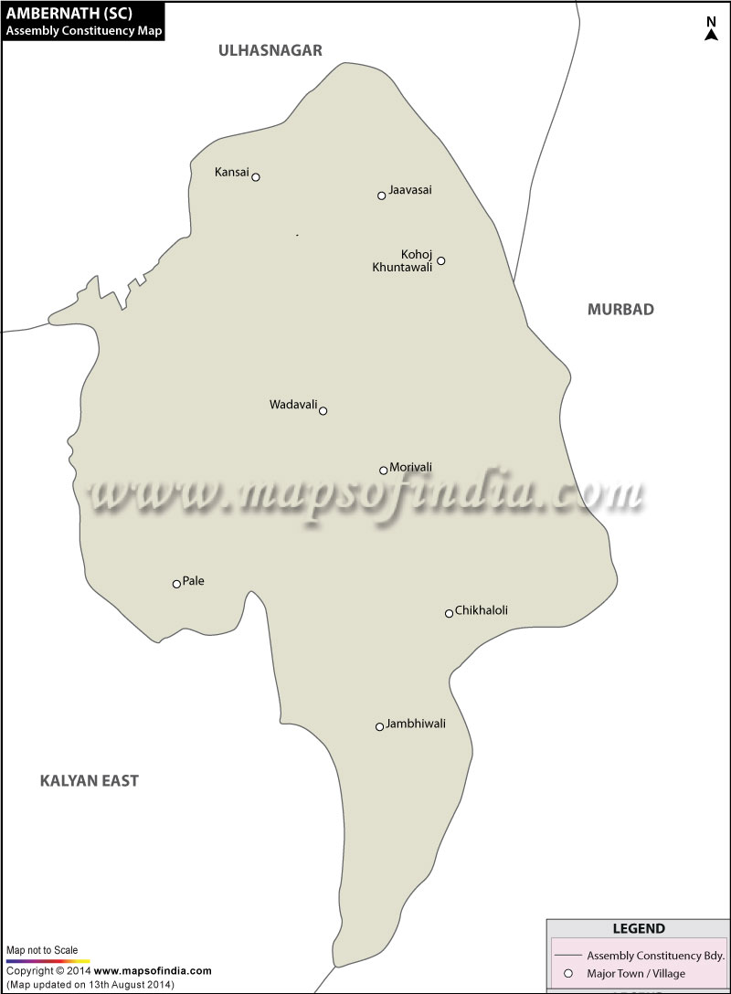 Ambernath Assembly (Vidhan Sabha) Constituency Map and Election Results