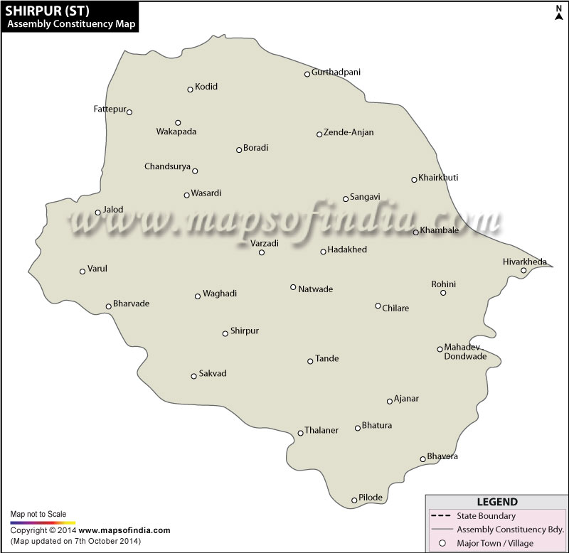Shirpur Assembly (Vidhan Sabha) Constituency Map and Election Results