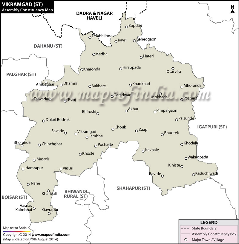 Vikramgad Assembly (Vidhan Sabha) Constituency Map and Election Results
