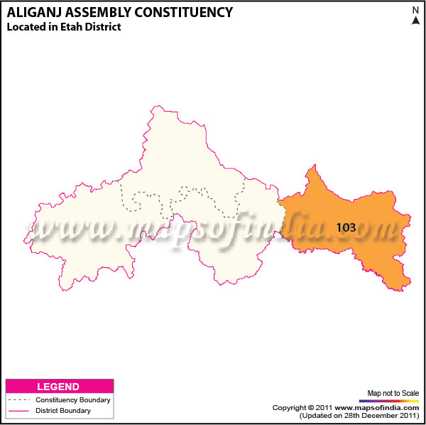 Aliganj Vidhan Sabha Constituency Map | Aliganj Election Result 2022 ...