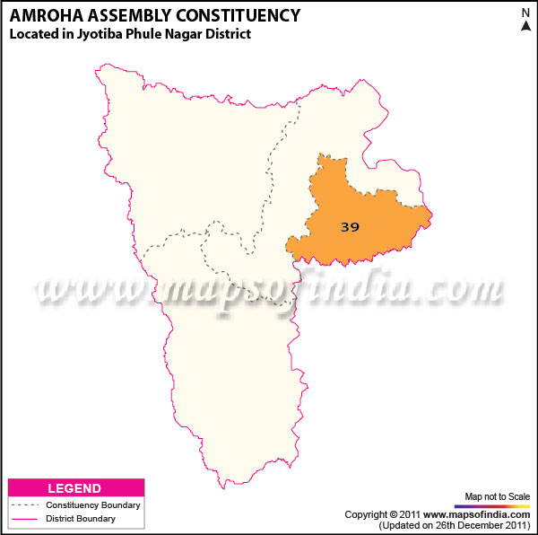 Amroha Vidhan Sabha Constituency Map | Amroha Election Result 2022 ...