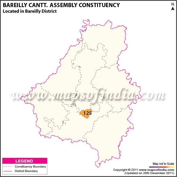 Bareilly Cantt Vidhan Sabha Constituency Map | Bareilly Cantt Election ...