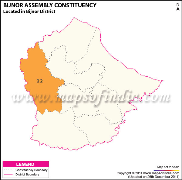 Bijnor Vidhan Sabha Constituency Map | Bijnor Election Result 2022 ...