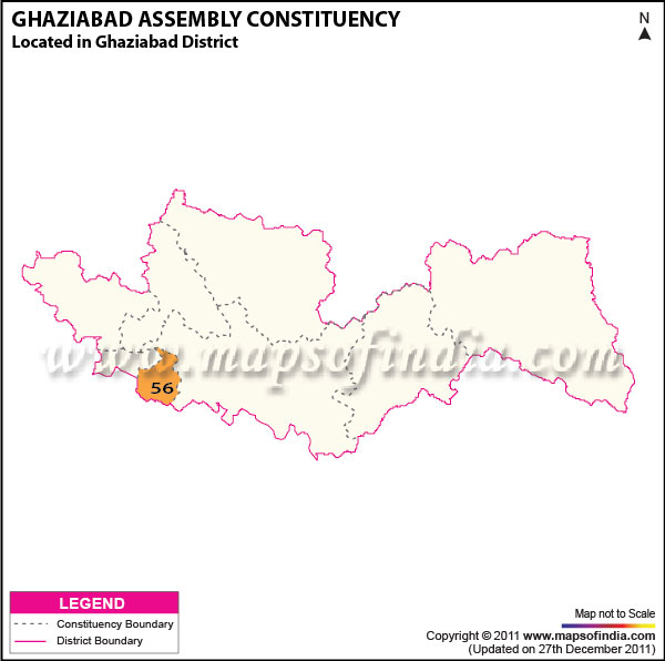 Ghaziabad Vidhan Sabha Constituency Map | Ghaziabad Election Result ...