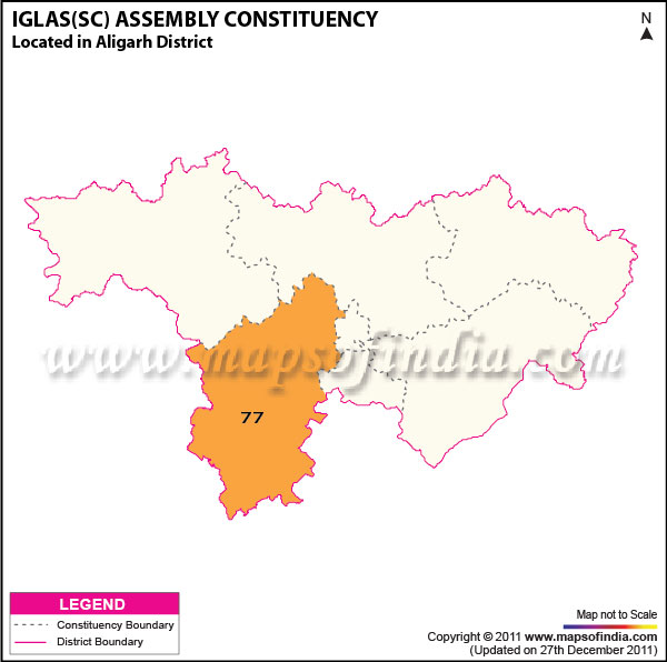 Iglas (SC) Vidhan Sabha Constituency Map | Iglas (SC) Election Result ...