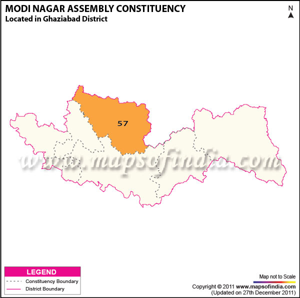 Modi Nagar Vidhan Sabha Constituency Map | Modi Nagar Election Result ...