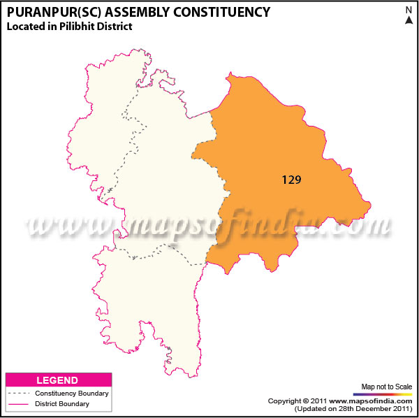 Puranpur (SC) Vidhan Sabha Constituency Map | Puranpur (SC) Election ...