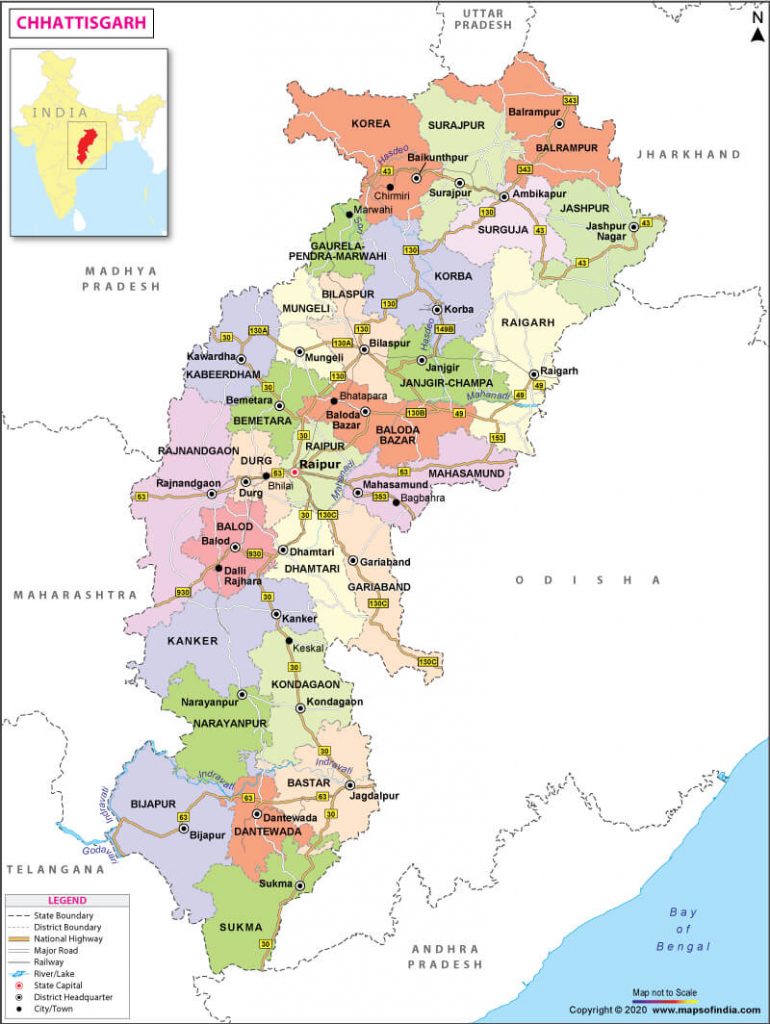 What are the Key Facts of Chhattisgarh? - Answers