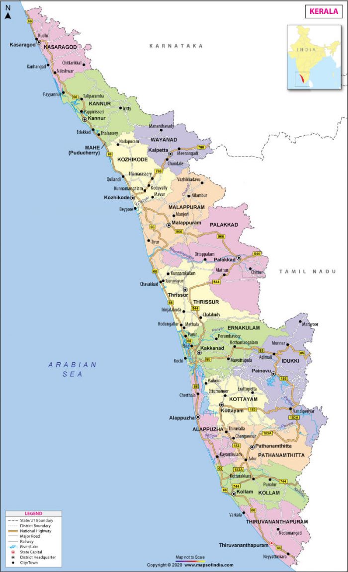 What are the Key Facts of Kerala? | Kerala Facts - Answers