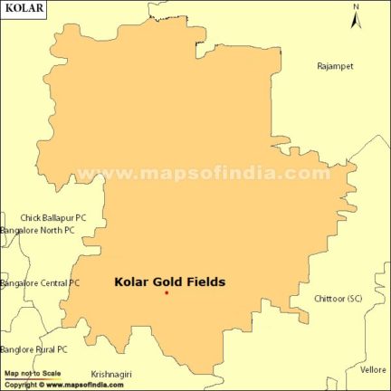 Where is Kolar Gold Fields (KGF) located in India? - Answers