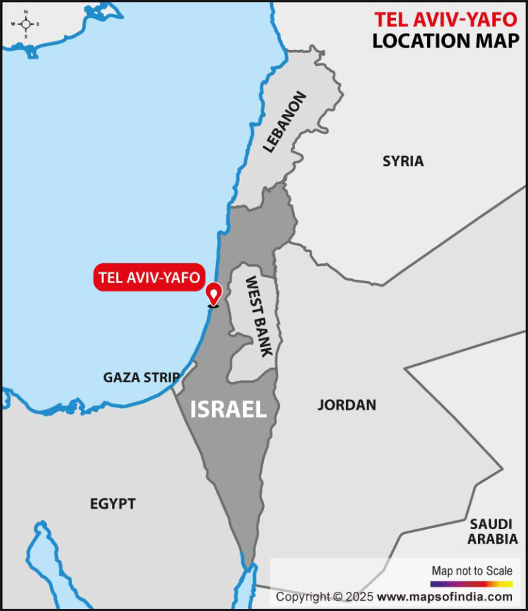 Where is Tel Aviv Located on the World Map? | Israel Map