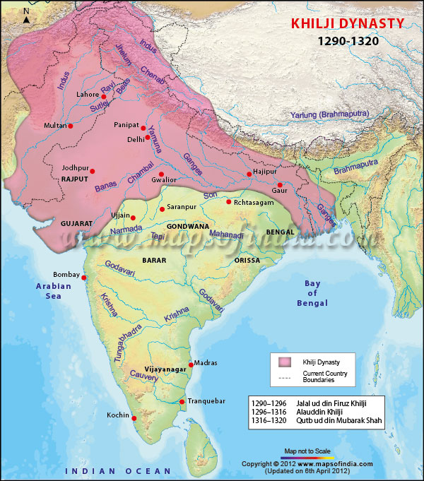 Delhi Sultanate Map 15th Century