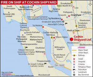 Cochin shipyard location map | Map in News