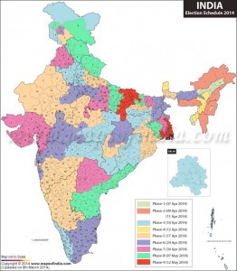 General Election Dates Announced from 7th April to 12th May 2014 | Map ...