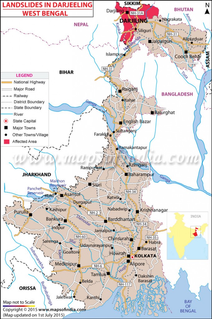 Landslides in Darjeeling | Map in News