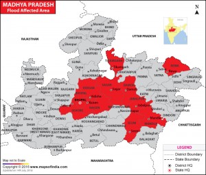 Areas Affected by Flood in Madhya Pradesh | Map in News