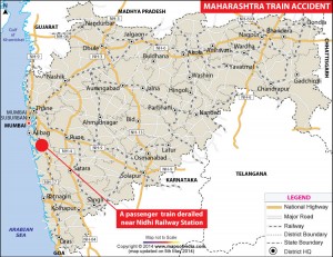 Train Derails in Maharashtra's Raigad District - Map in News | Map in News