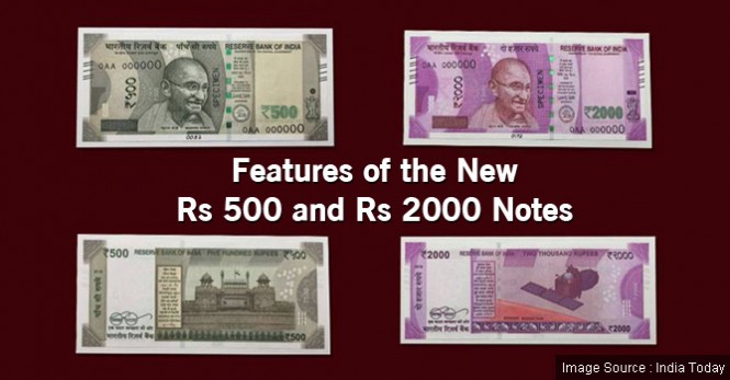 Features of the New Rs 500 and Rs 2000 Currency Notes - Education Blogs