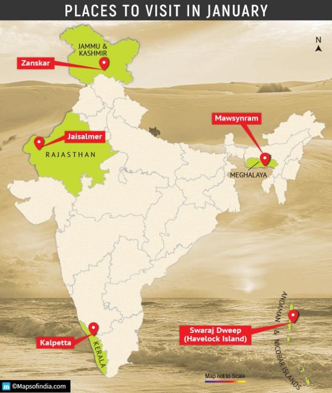 5 Best Places to Visit in January in 2019