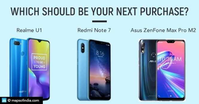 Smartphones Comparison - Redmi Note 7, Realme U1, and Asus ZenFone Max ...