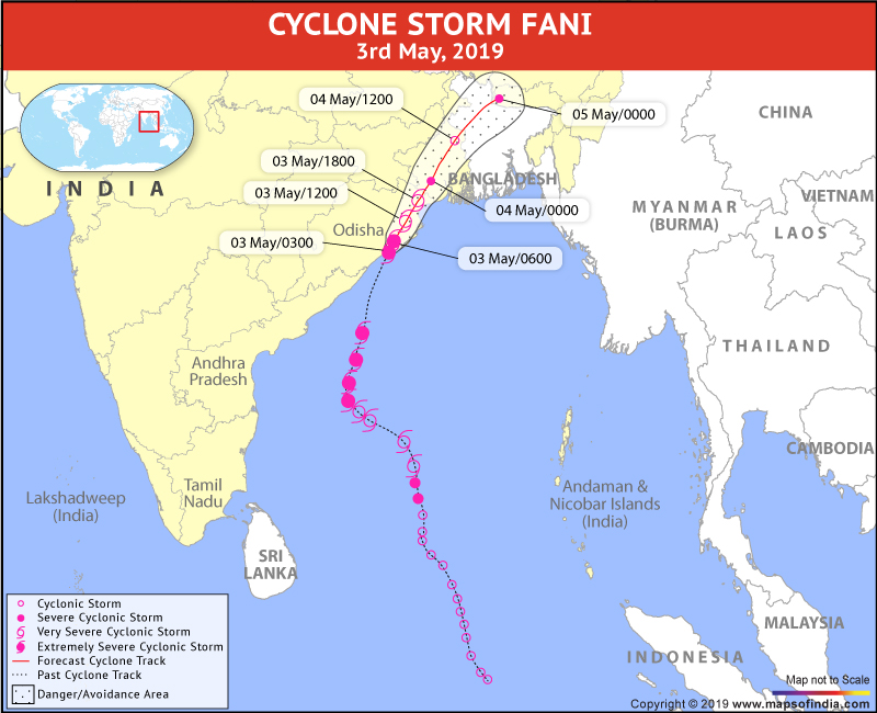 FANI Cyclone Storm Map | My India