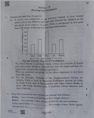 Class 10 English Literature Exam Today’s Term 2 Question Paper & Answer ...