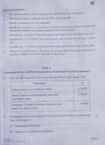 Class 12 Accountancy Exam Today’s Term 2 Question Paper & Answer Key ...
