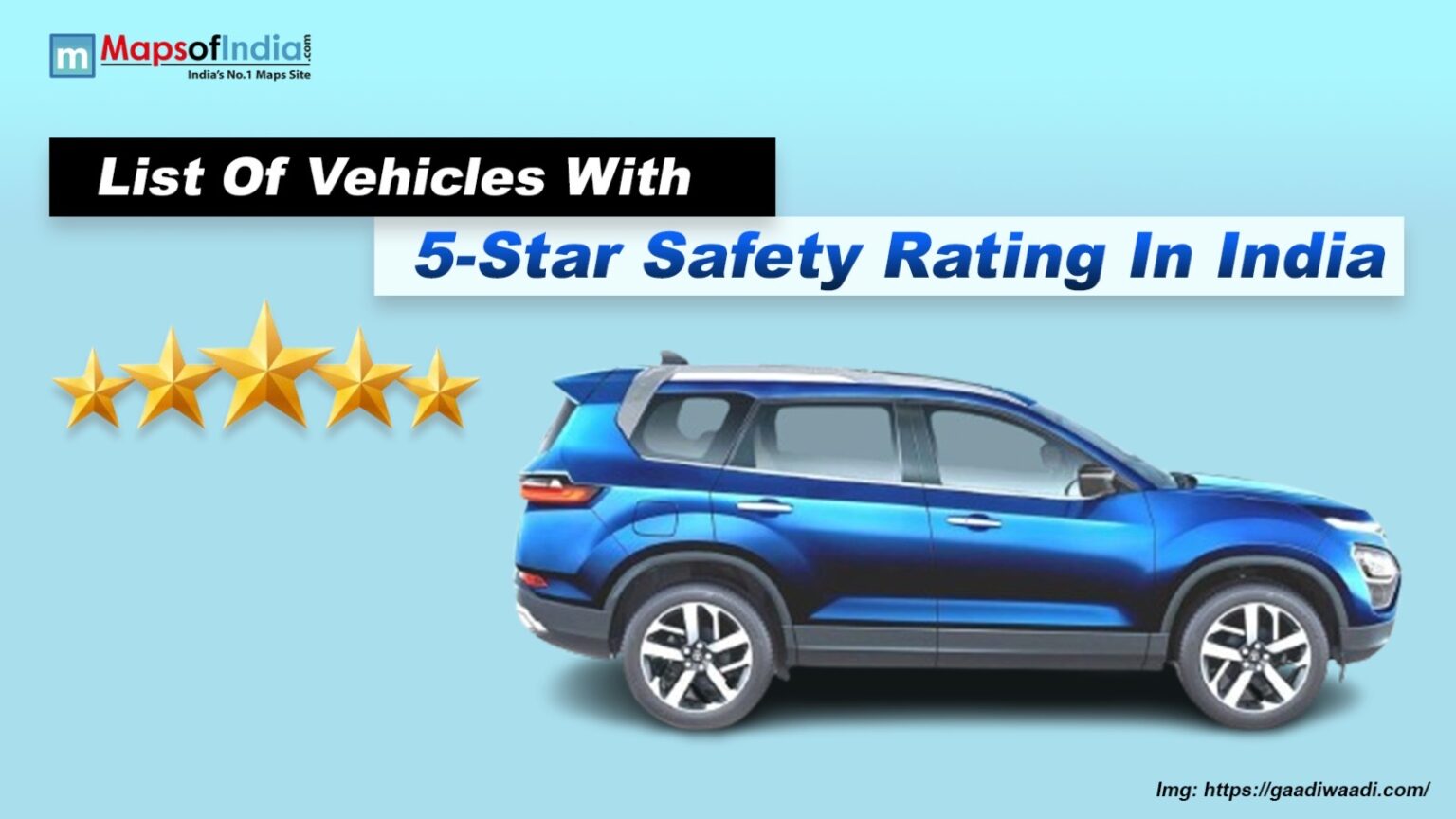 Discover the 5-star safety vehicles available in India.