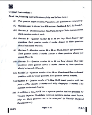 Class 10 Social Science Exam Today’s Term 2 Question Paper & Answer Key ...