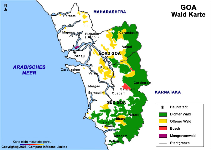 Wald Karte Goa, Wälder Goa, Kasrte Wald Goa, Wälder von Goa, Goa Wald ...