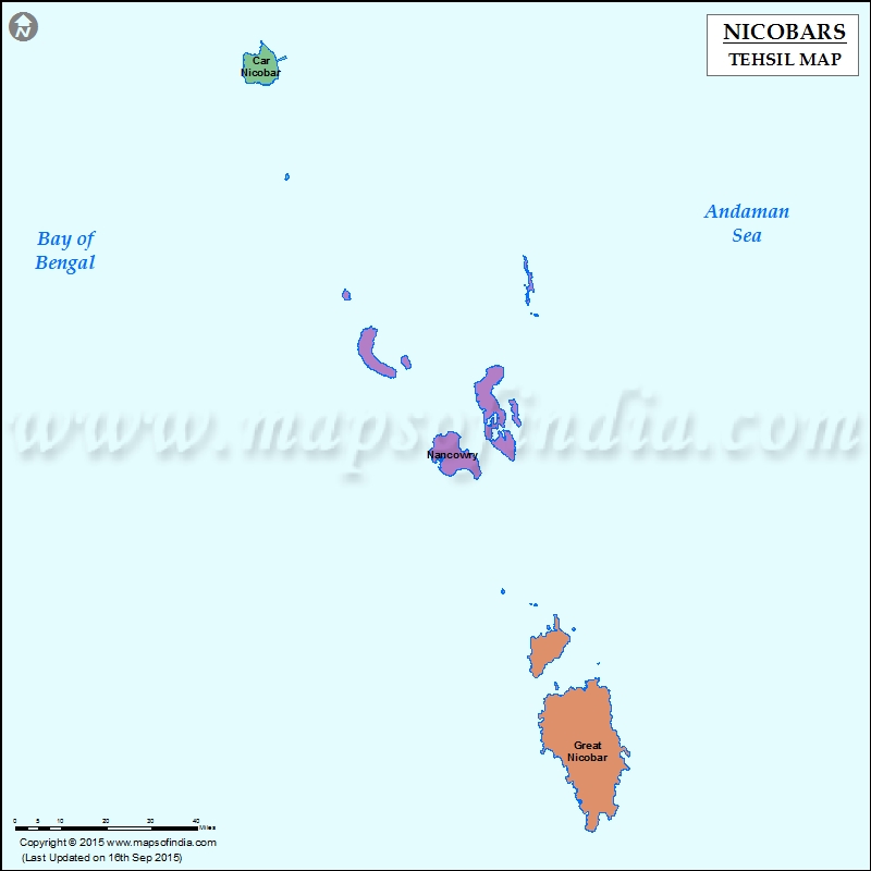 Nicobar Tehsil Map