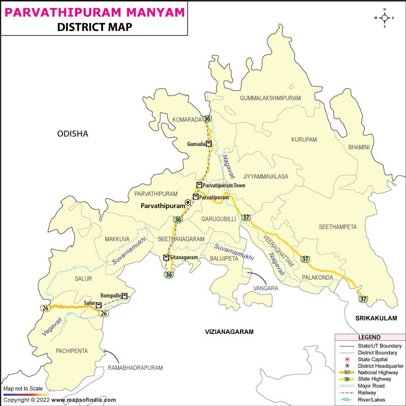 Parvathipuram Manyam District Map