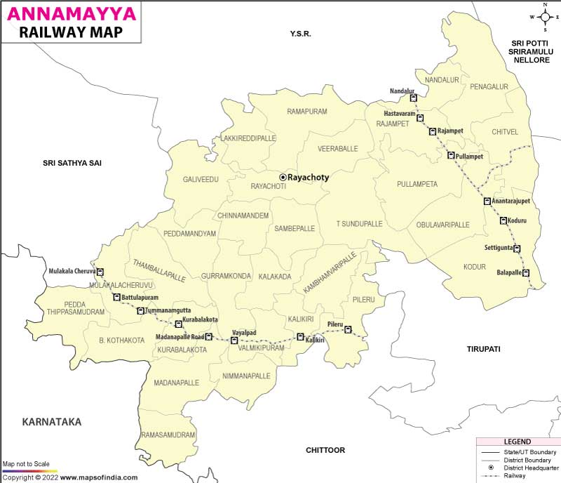 Annamayya Railway Map