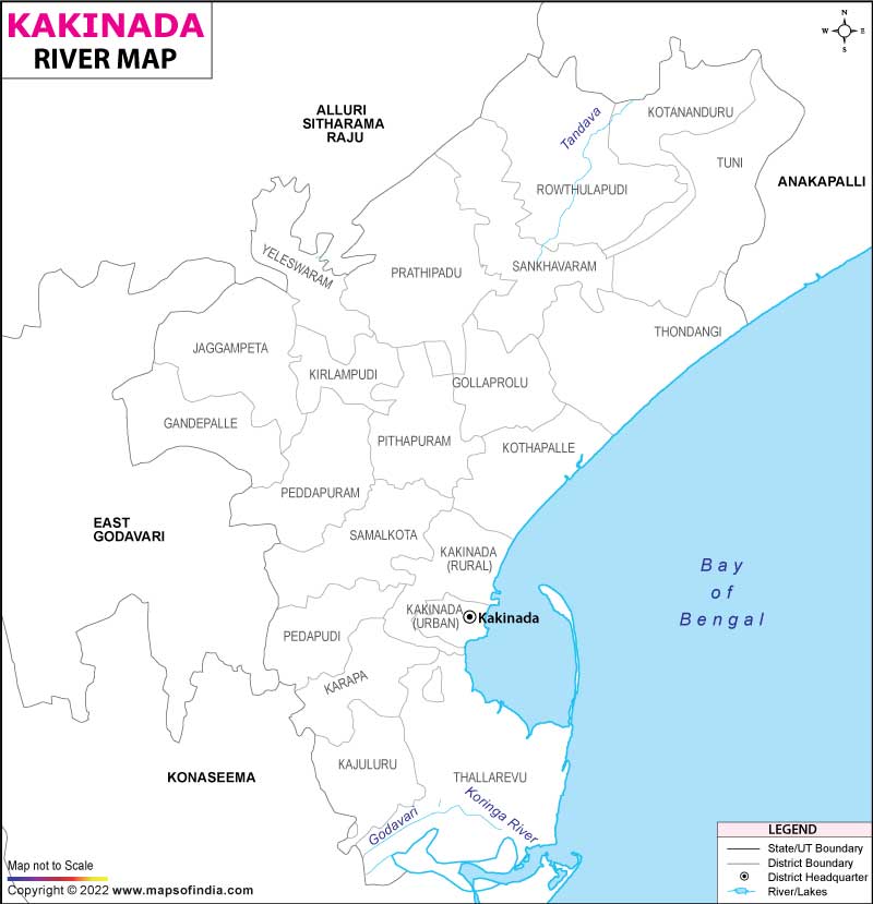 Kakinada River Map