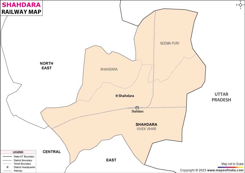 Shahdara Railway Map