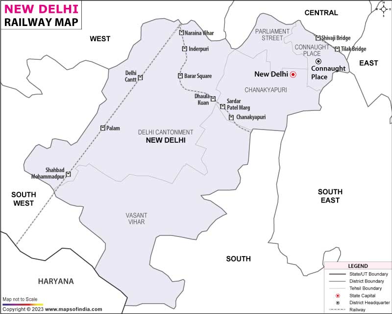 New Delhi Railway Map