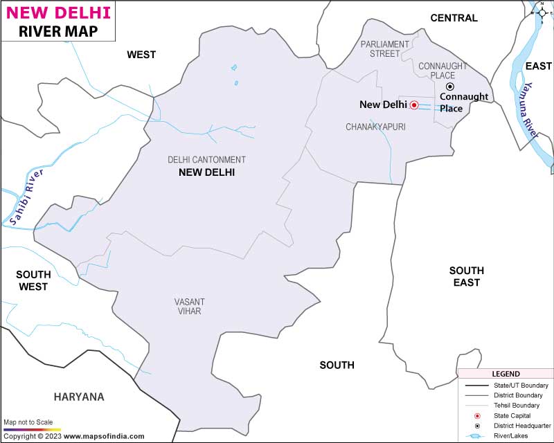 New Delhi River Map