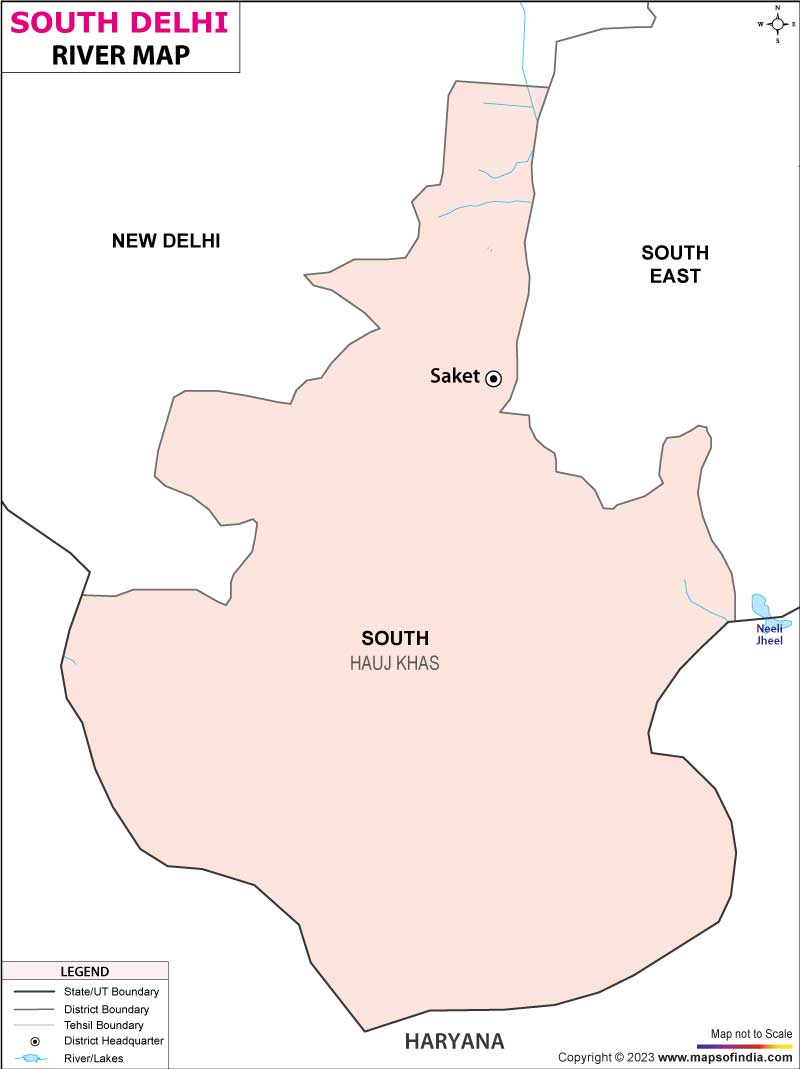 South Delhi River Map