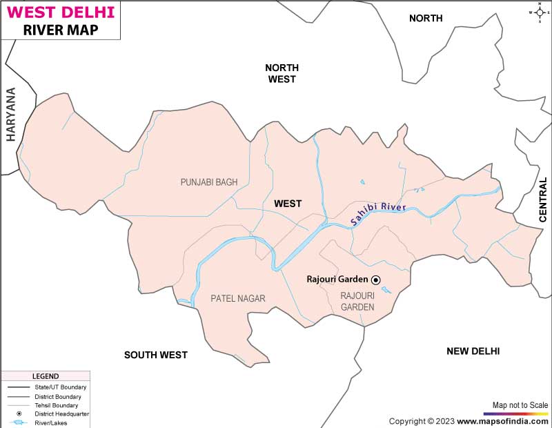 West Delhi River Map