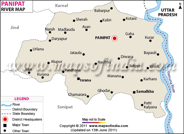 Panipat River Map