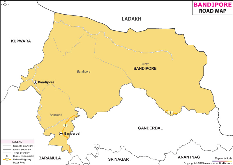 Bandipore Road Map