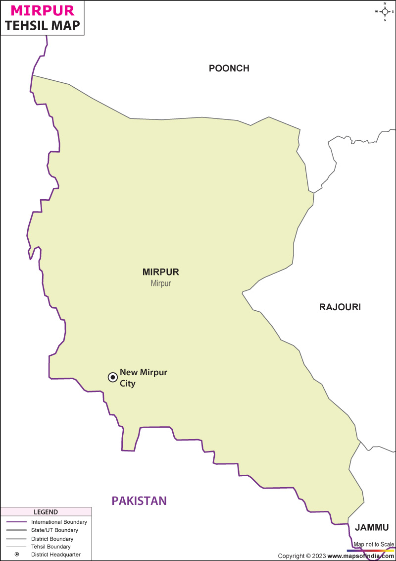 Mirpur Tehsil Map