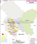 Jammu and Kashmir Map - Union Territory Information, Facts and Tourism