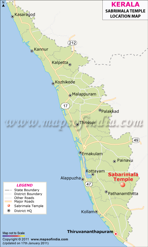 Sabarimala Ayyappa Temple Route Map Travelling And Route Map