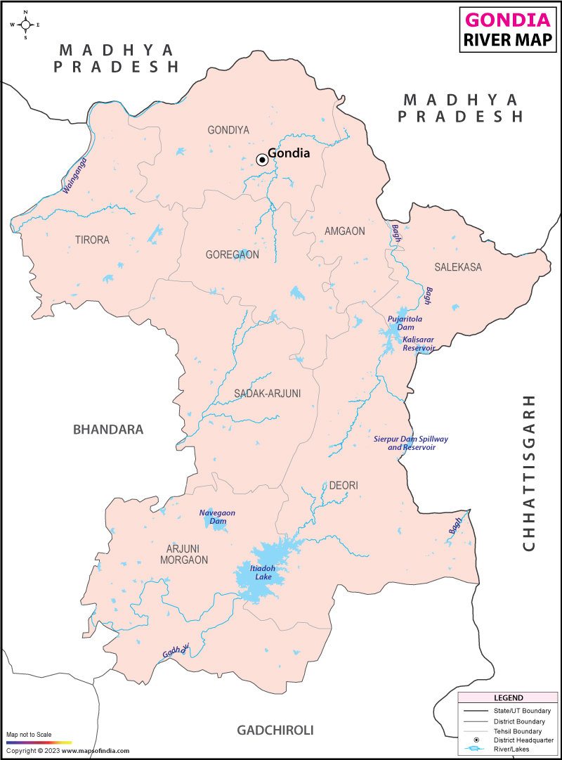 Gondia River Map